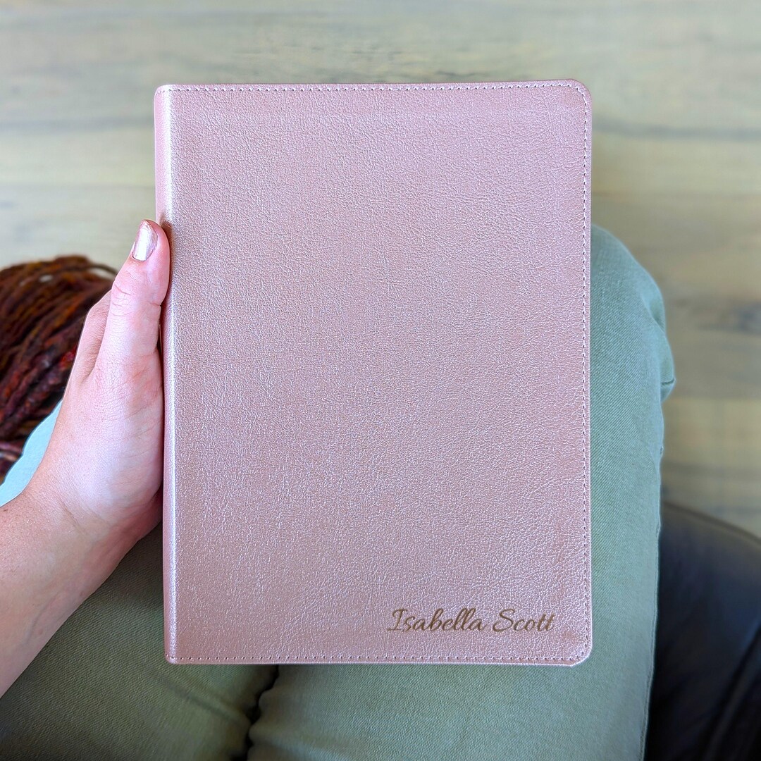 Personalized CSB Journaling Bible | Rose Gold | Custom Engraved Name ...