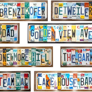 Custom Made License Plate Letter Signs - Spell Out Your Words With ...