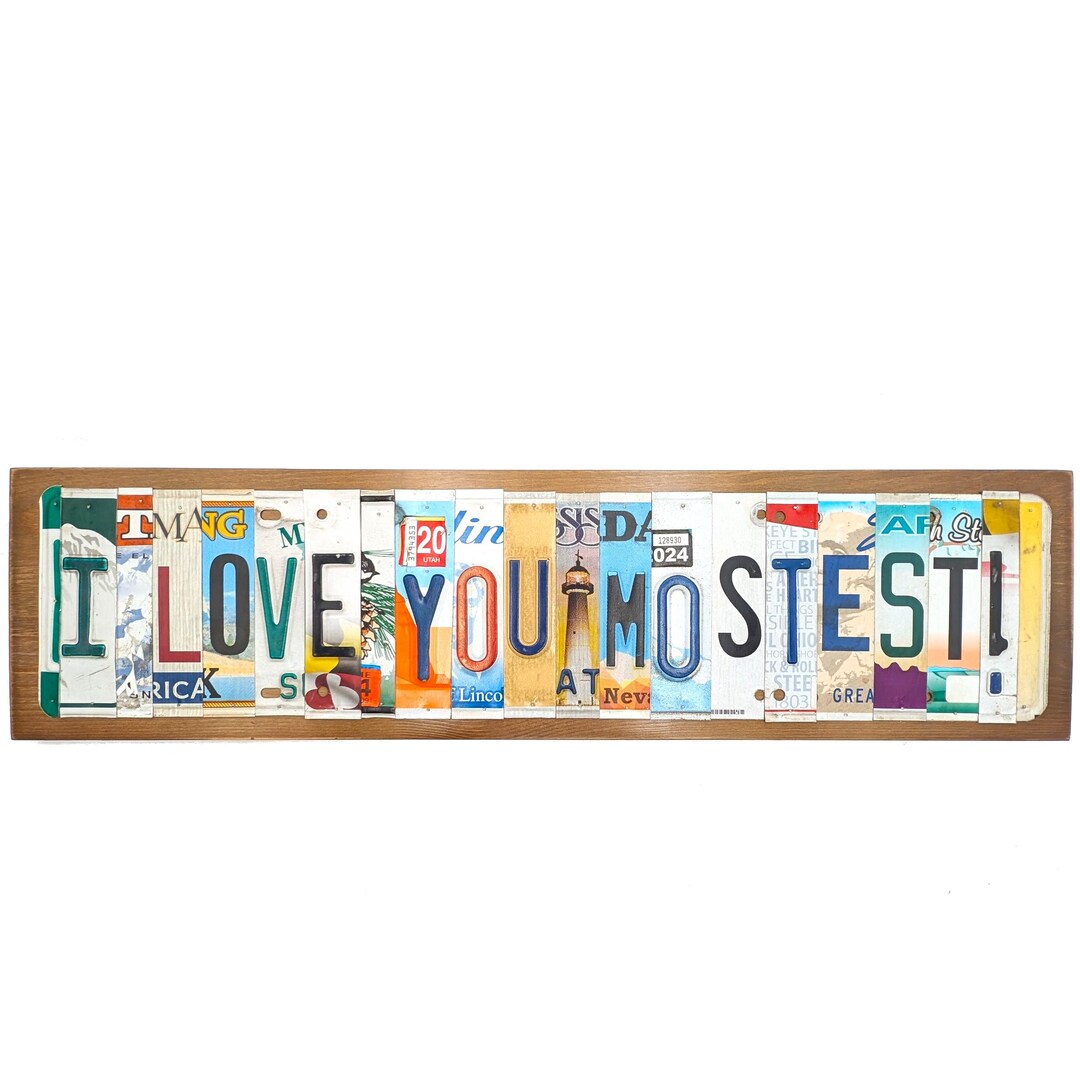 Custom License Plate Letter Signs – Personalized Valentine’s Day Gift ...