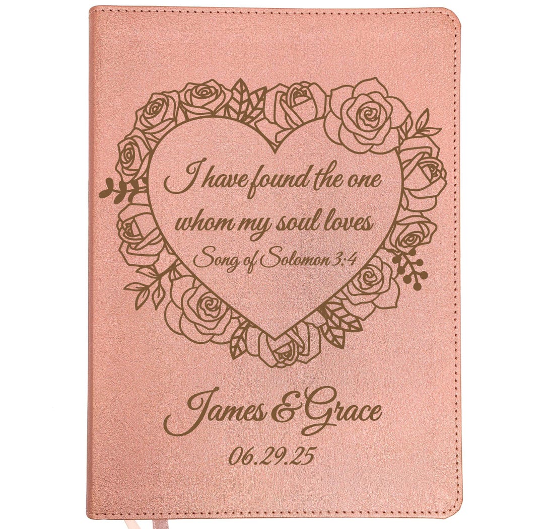 Personalized CSB Journaling Bible | Rose Gold | Custom Engraved Name ...