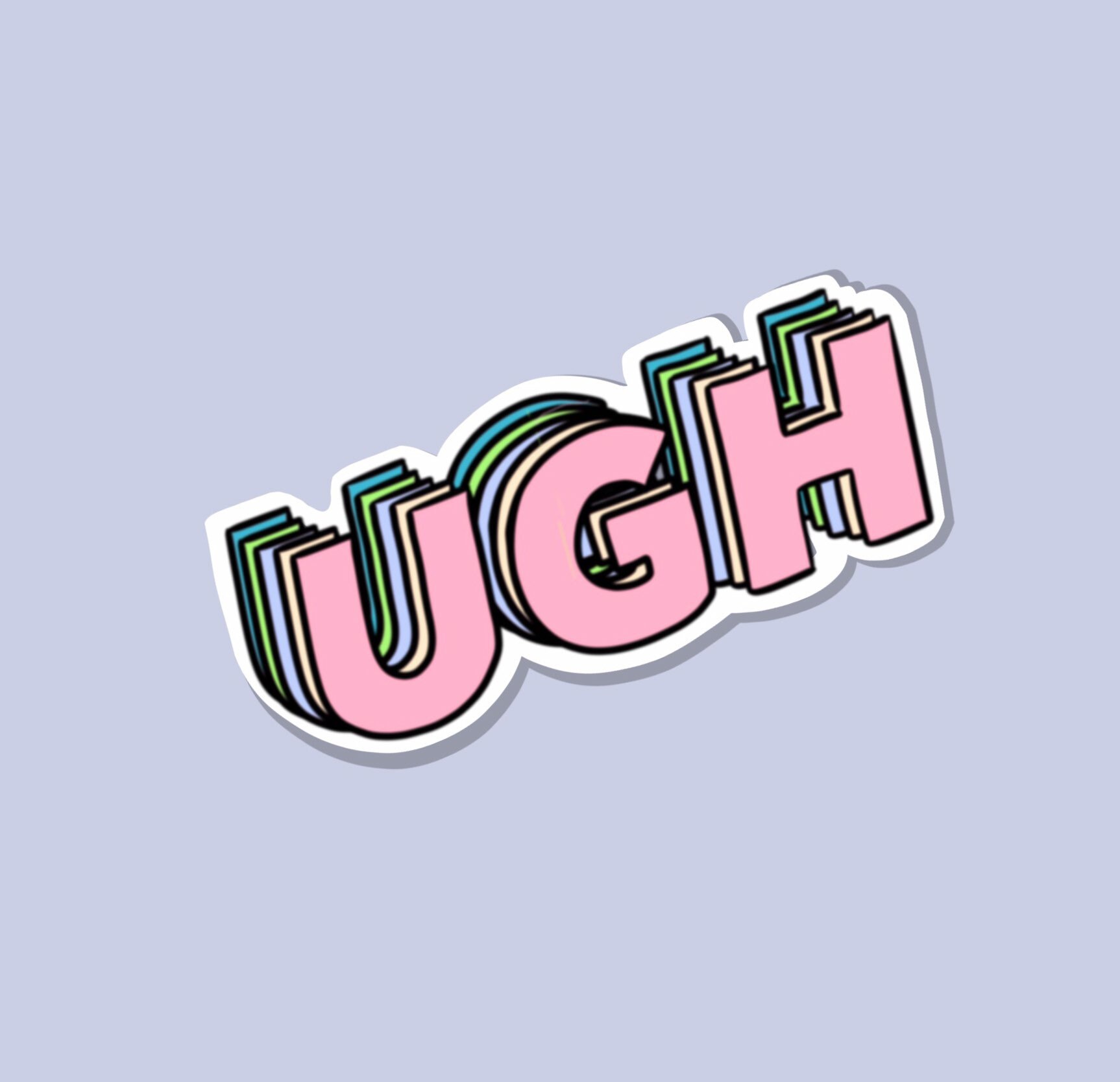 UGH Tumblr sticker laptop sticker cute sticker kawaii | Etsy