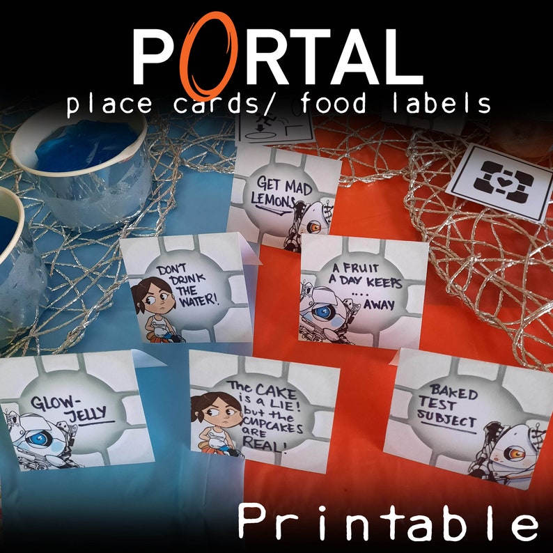 Portal 2 Printable Party | Etsy