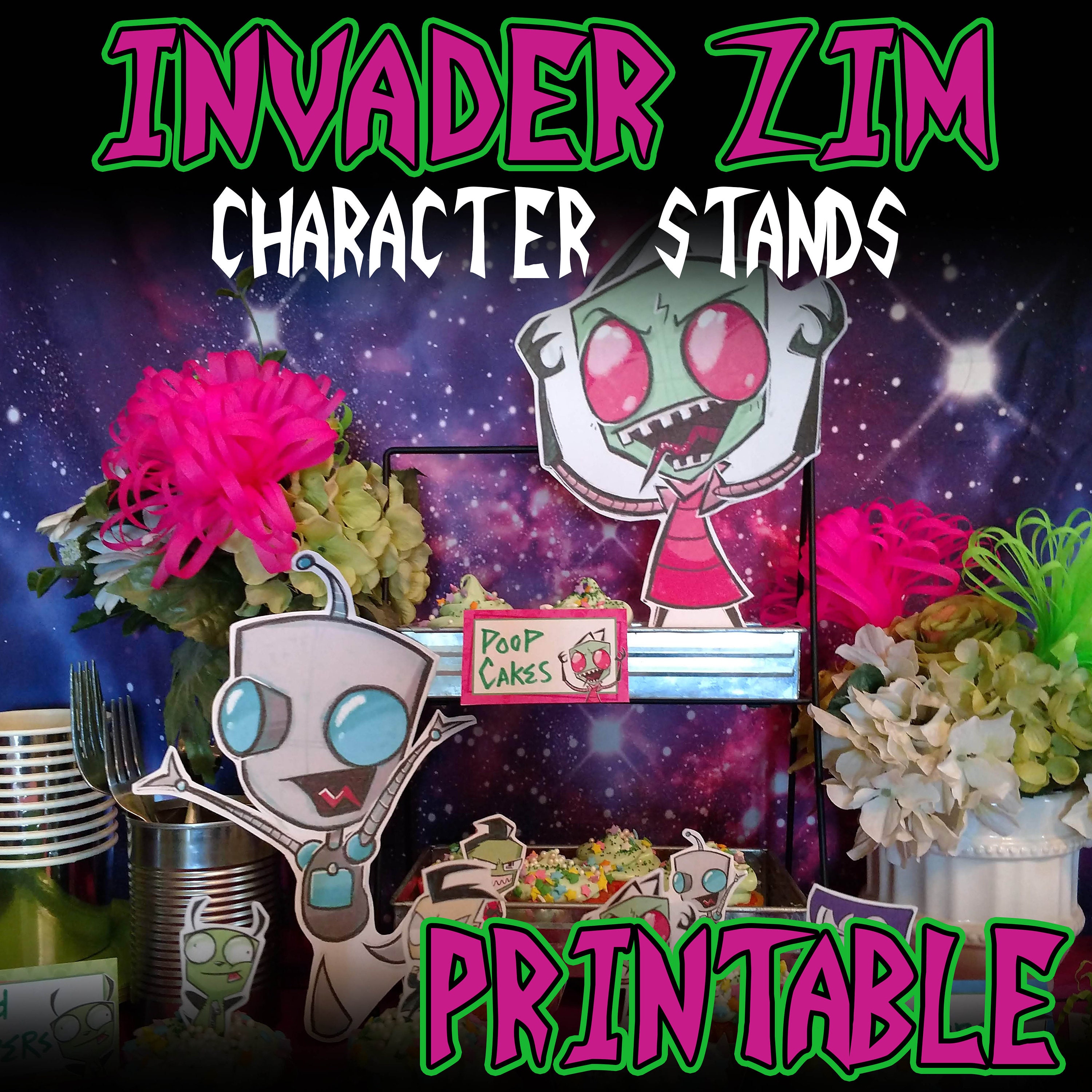 Invader Zim Printable Party Birthday, Gender Reveal, Baby Shower - Etsy