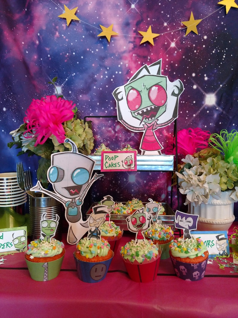 Invader Zim Printable Party Birthday, Gender Reveal, Baby Shower - Etsy