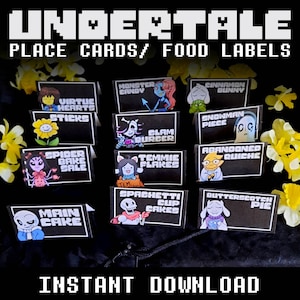 Undertale Printable Party - Etsy