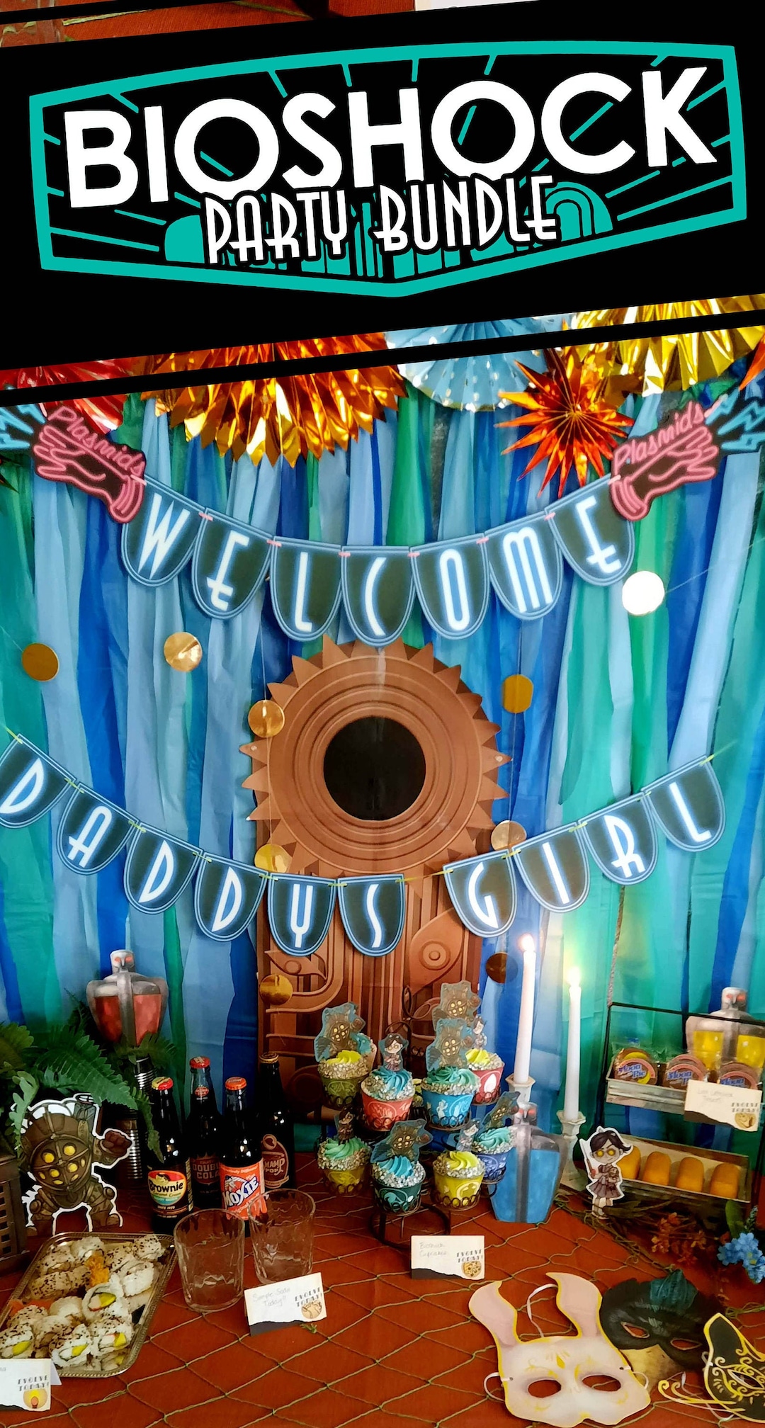 Bioshock Printable Party Birthday Gender Reveal Baby Shower Anniversary ...