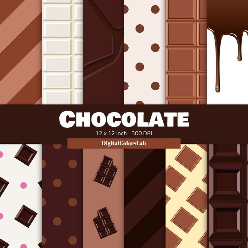 Chocolate BACKGROUND, Digital Paper, Food Backdrops, Food Photography ...