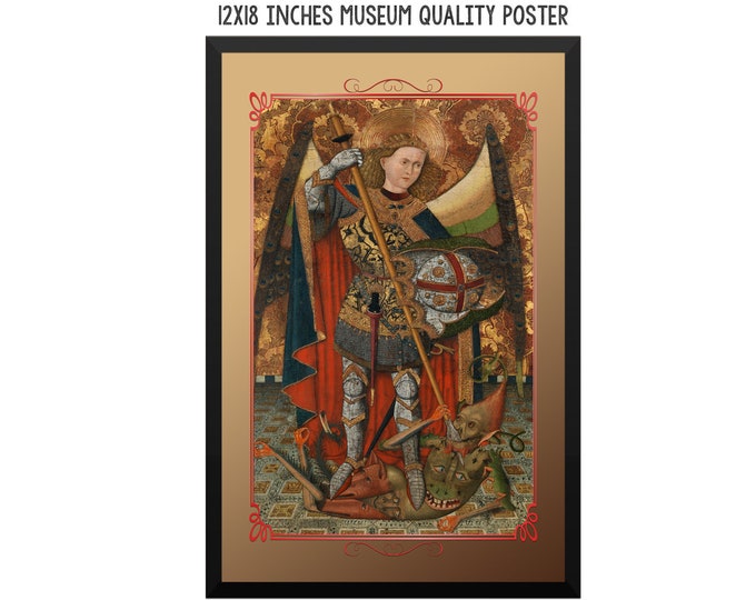 St Michael the Archangel Religious Poster Spiritual | Etsy