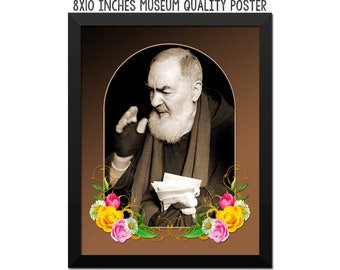 Customized Saint Padre Pio Poster Print. St. Pio Wall Art - Etsy