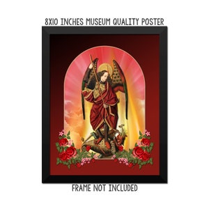 St Michael the Archangel - Religious Poster - Spiritual Artwork ...