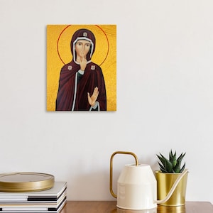 Catholic Icon on Wood - Our Lady of Silence - Wood Prints - Religious ...