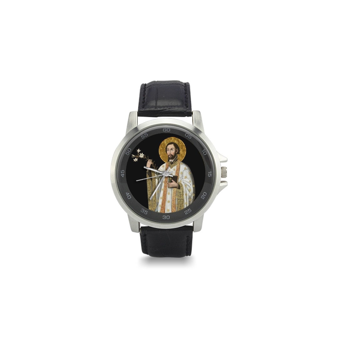 Catholic Gifts - Saint Francis Xavier - Unisex Stainless Steel Leather ...