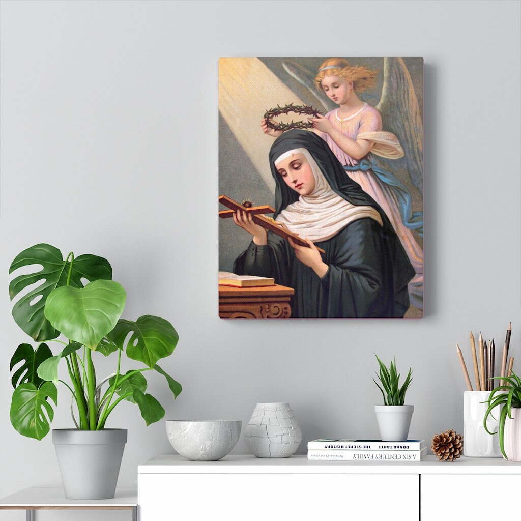 Saint Rita of Cascia Canvas Gallery Wraps Religious Wall | Etsy