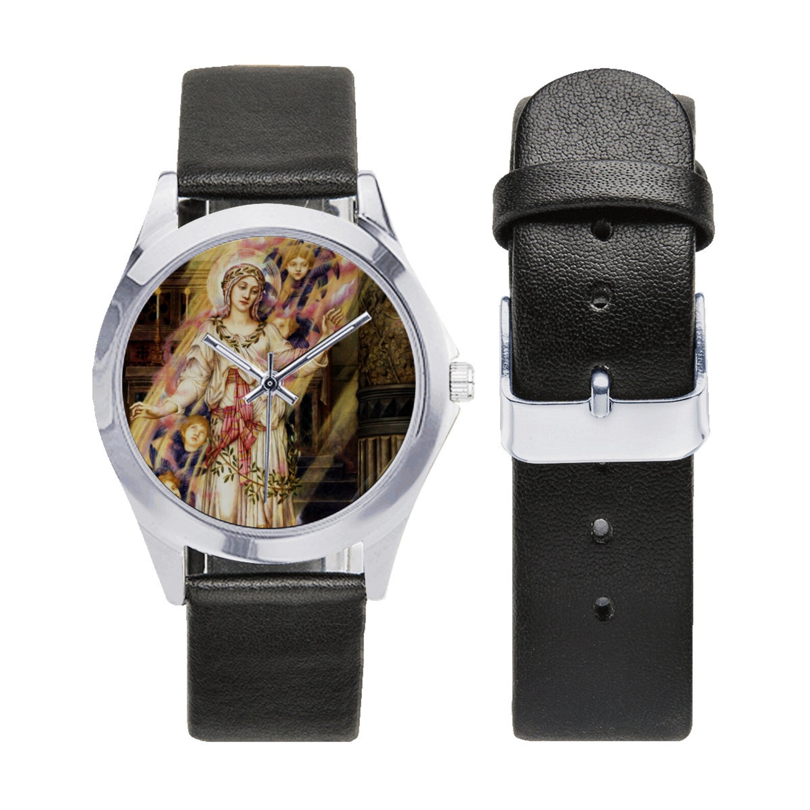 Our Lady of Peace Unisex Leather Watch wrist watch | Etsy