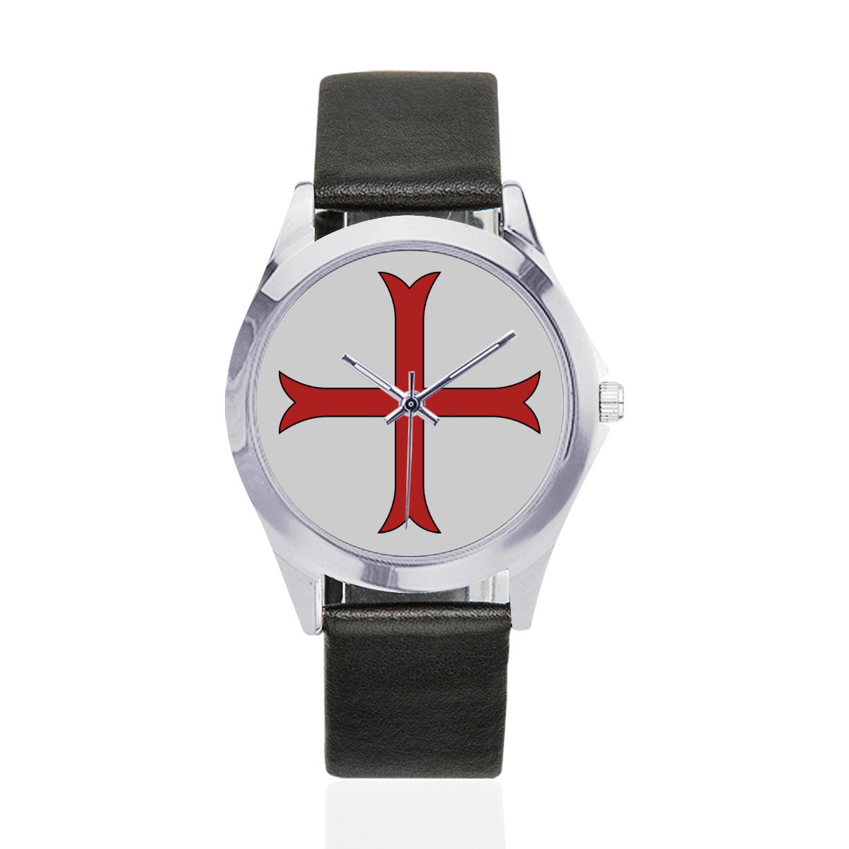 Cross of the Knights Templar Unisex Leather Watch Wrist | Etsy