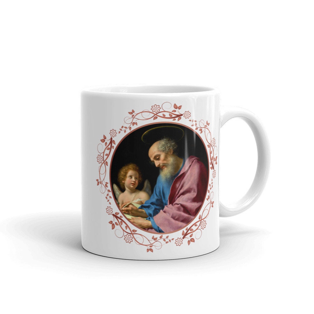 Catholic Saints Serie - St Matthew and the Angel - Ceramic Mug - Saint ...