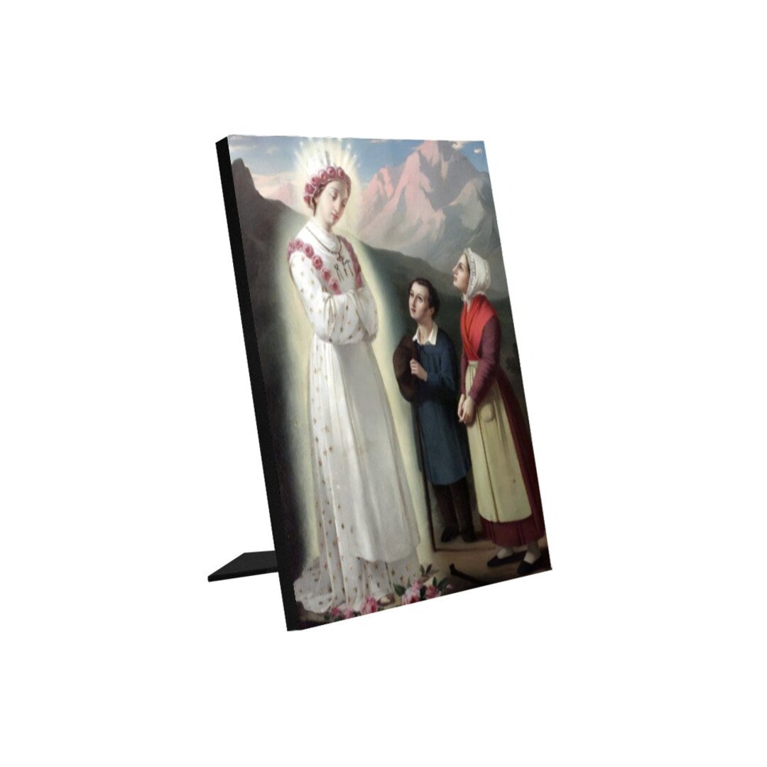 Virgin Mary Icon - Our Lady of La Salette - Print on Wood - Religious ...