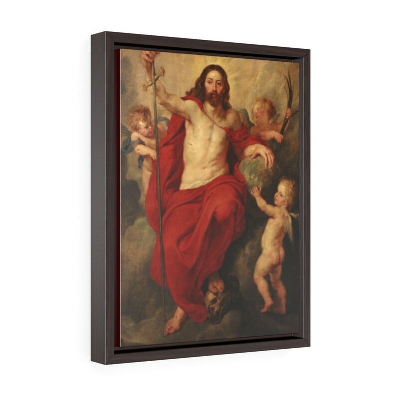 Christ Triumphing Over Death and Sin Framed Canvas - Etsy
