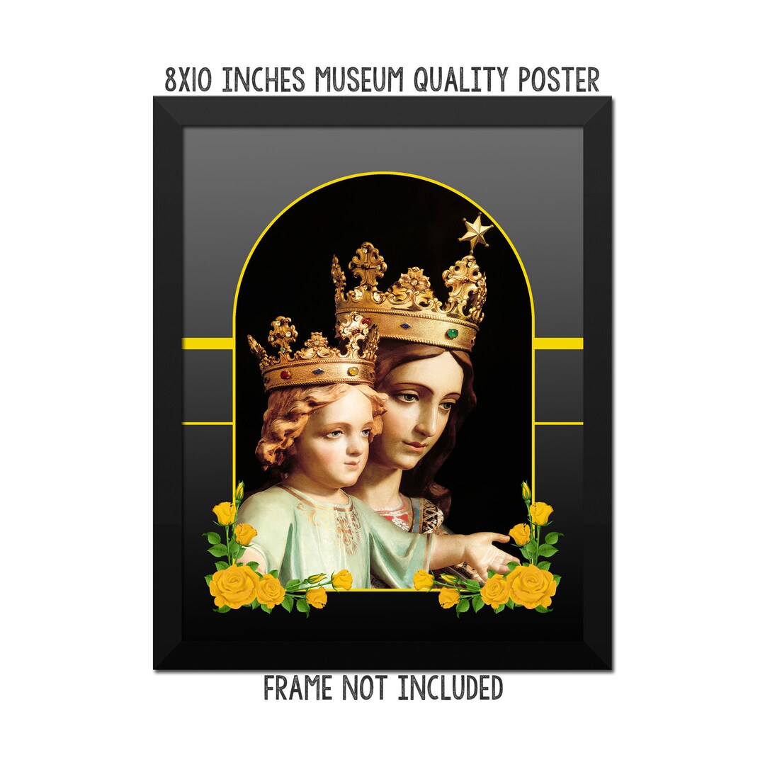 Catholic Wall Art - Virgin Mary Help of Christians - Religious Poster ...