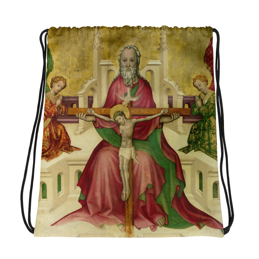 Drawstring Bag - the Holy Trinity With Christ Crucified - Christian ...