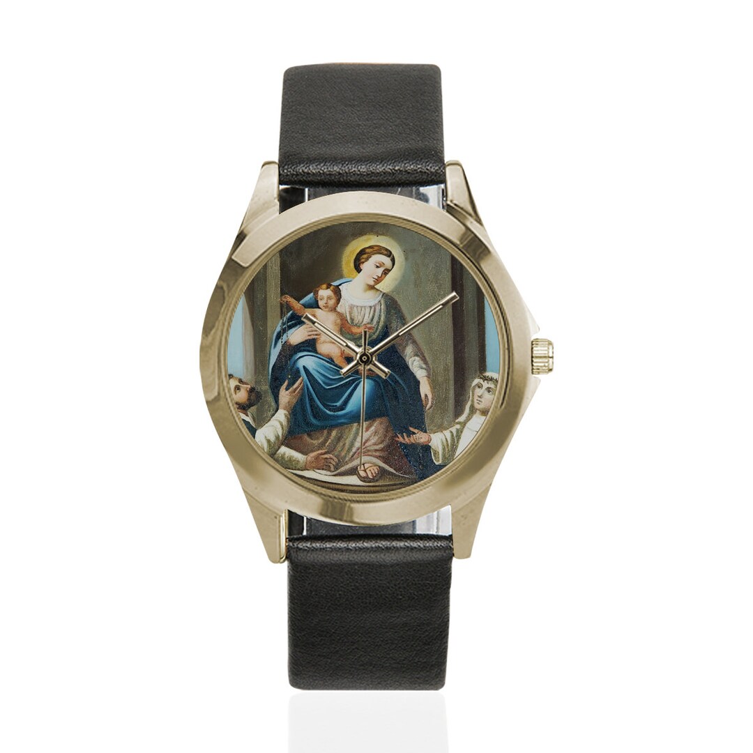 Catholic Gifts - Our Lady of the Rosary of Pompei - Unisex Leather ...