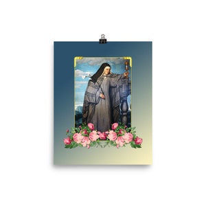 St Clare of Assisi - Religious Poster - Catholic Artwork - Saints Serie ...