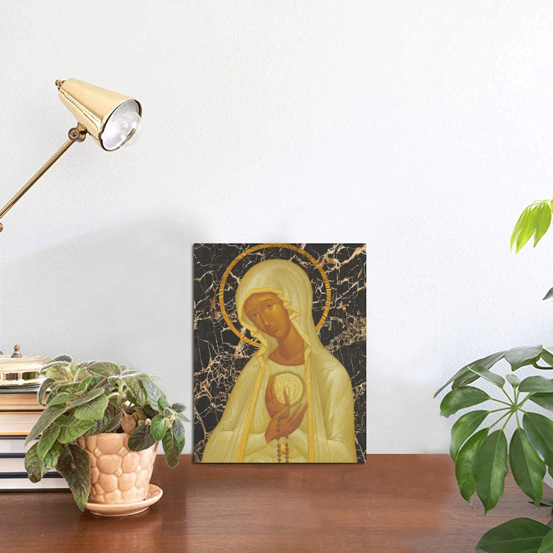 Religious Art Our Lady of Fatima Russian Style Tabletop Panel Mother ...