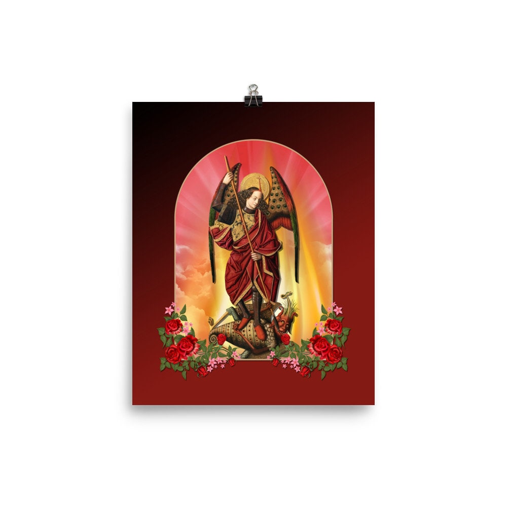 St Michael the Archangel Religious Poster Spiritual | Etsy