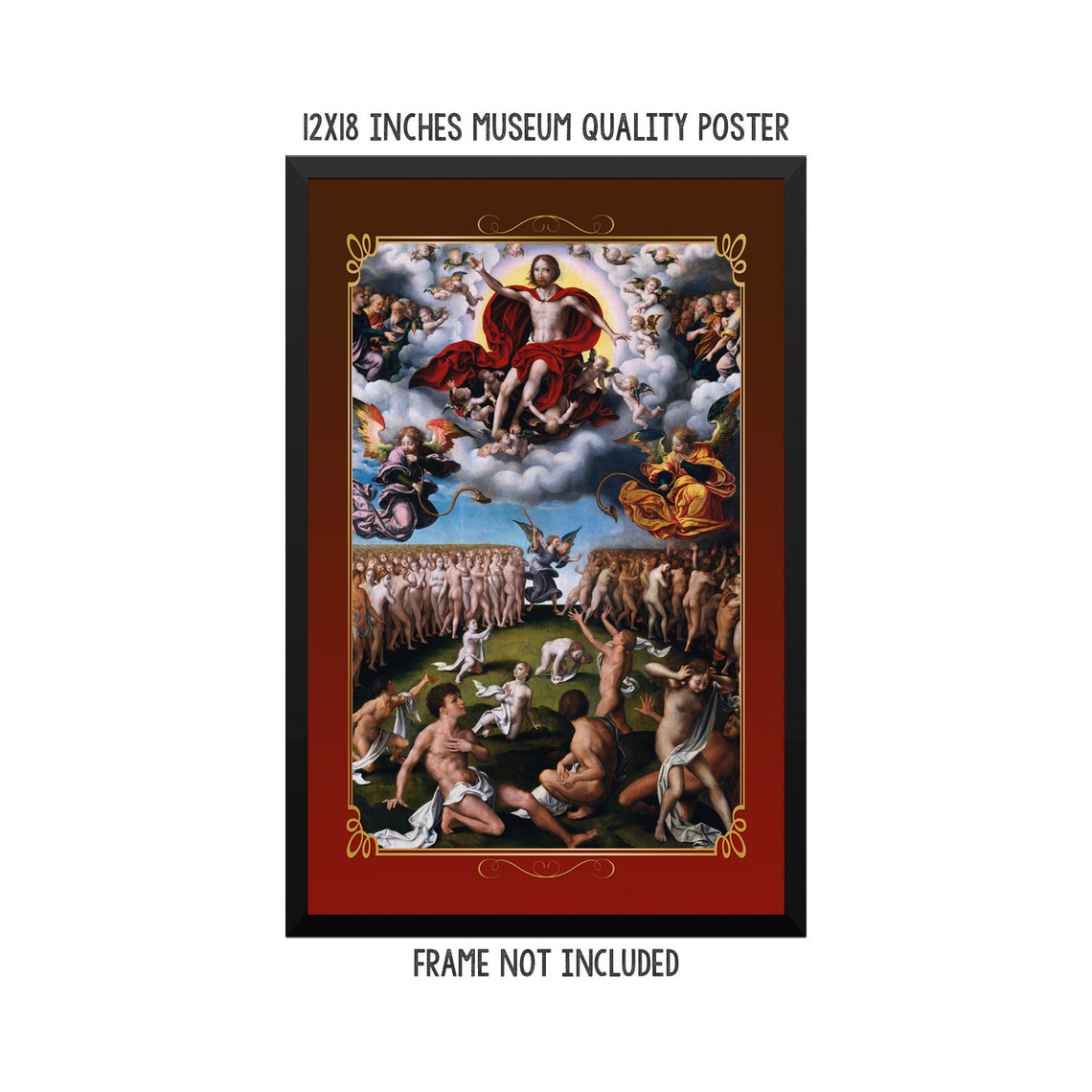 Christian Art the Last Judgment Religious Poster High - Etsy