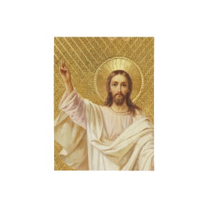 Religious Icon - Risen Jesus - MDF Photo Panel for Tabletop Display 6 ...