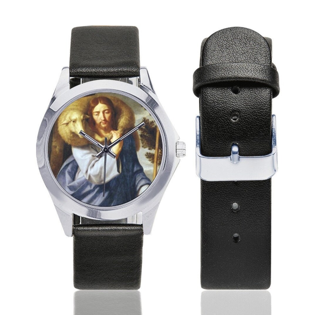 Good Shepherd - Unisex Leather Watch - Wrist Watches - Catholic Gifts ...
