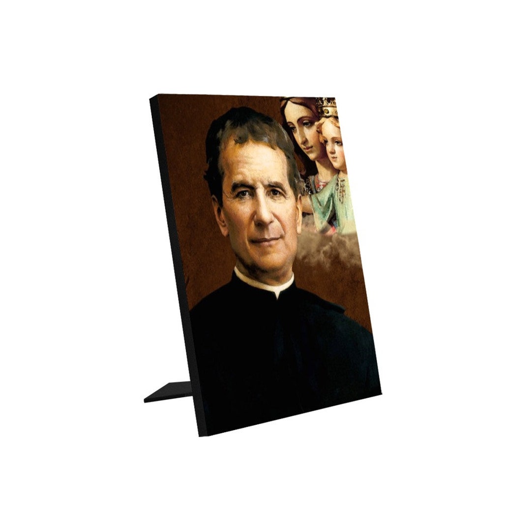 Religious Icon - Saint John Bosco - Print on Wood - Tabletop Panel ...
