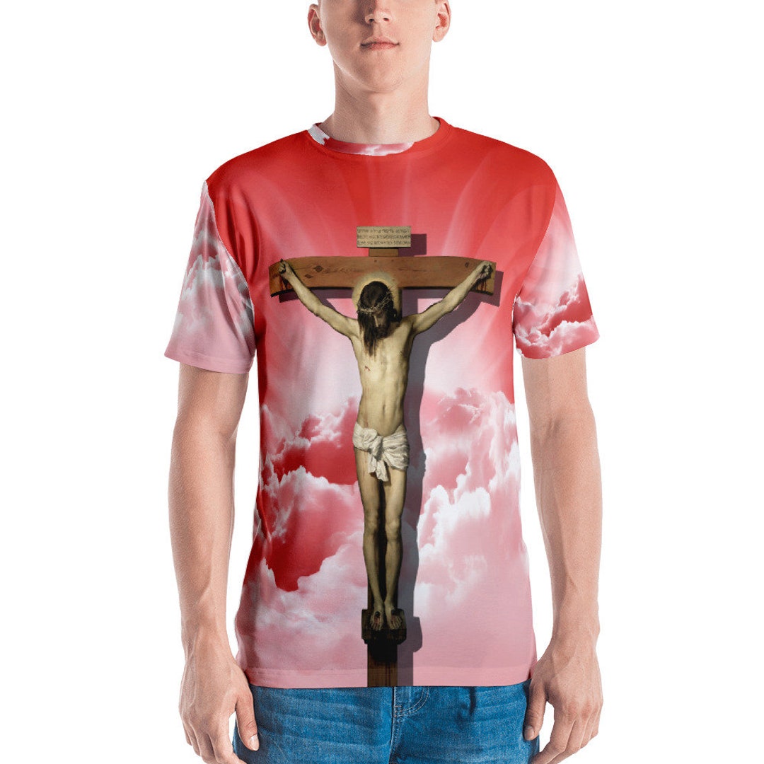 Men's T-shirt - Jesus Christ on the Cross - Religious T-shirt ...