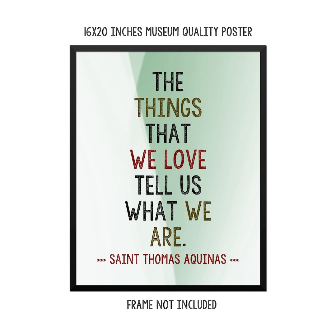 Catholic Saints Quotes - Saint Thomas Aquinas - Wall Art Print ...