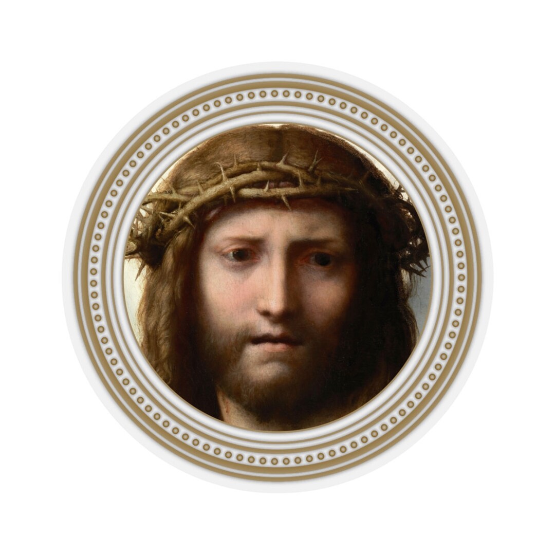 Catholic Sticker - the Head of Jesus Christ - Holy Art - Religious ...