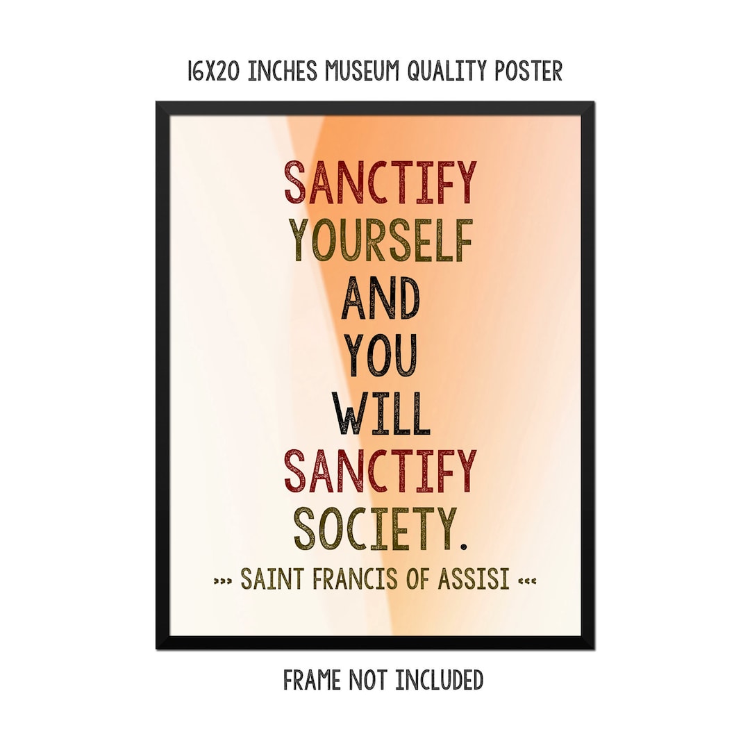 Catholic Saints Quotes - Saint Francis of Assisi - Wall Art Print ...
