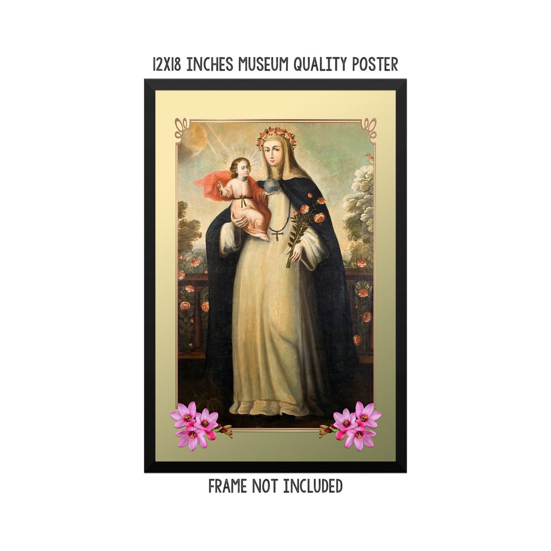 St Rose of Lima - Religious Poster - Art Print - Saint Rose of Lima ...