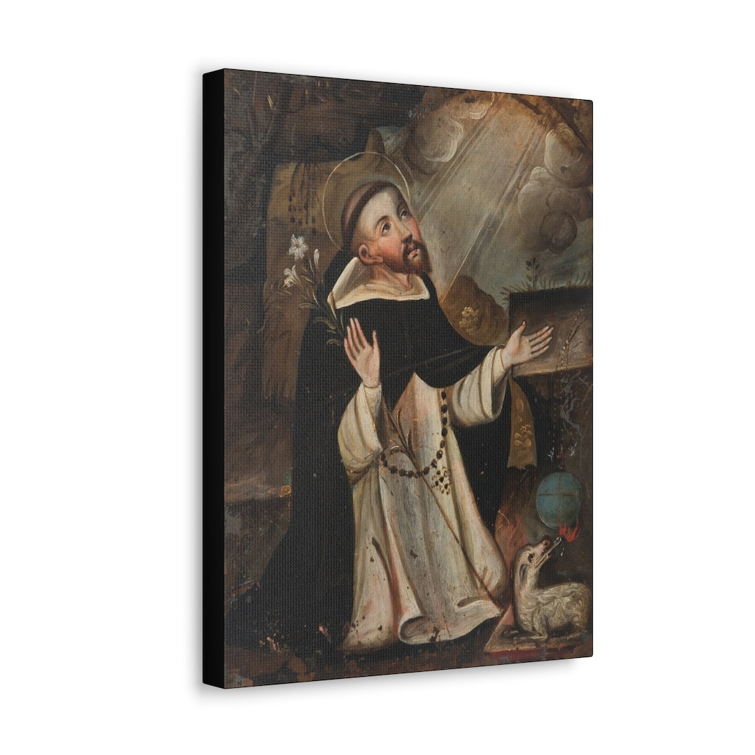 Saint Dominic of Guzmán - Print on Canvas - Ready to Hang - Religious ...