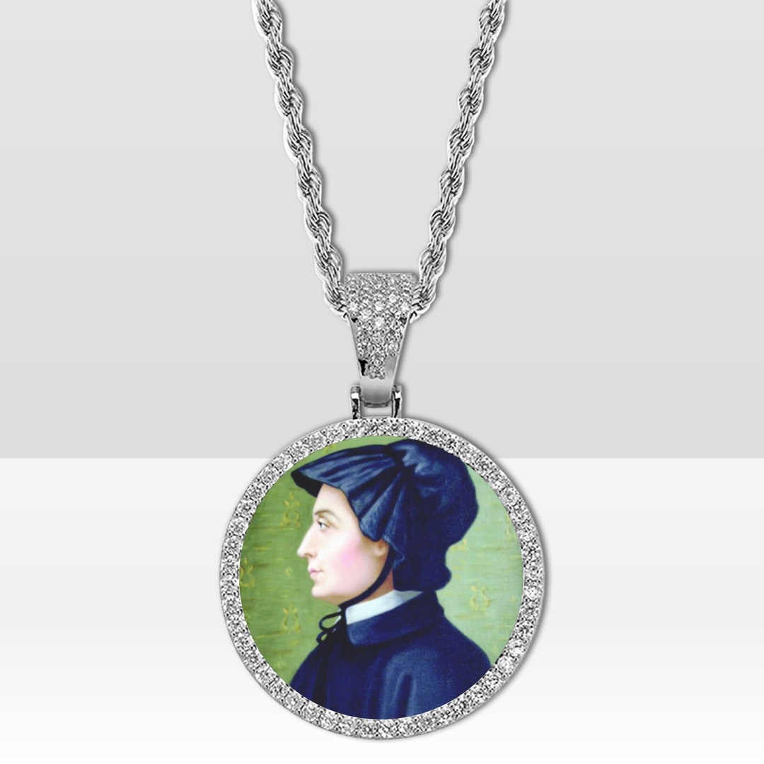 Silver or Gold - Saint Elizabeth Ann Seton - Christian Pendant - Rope ...