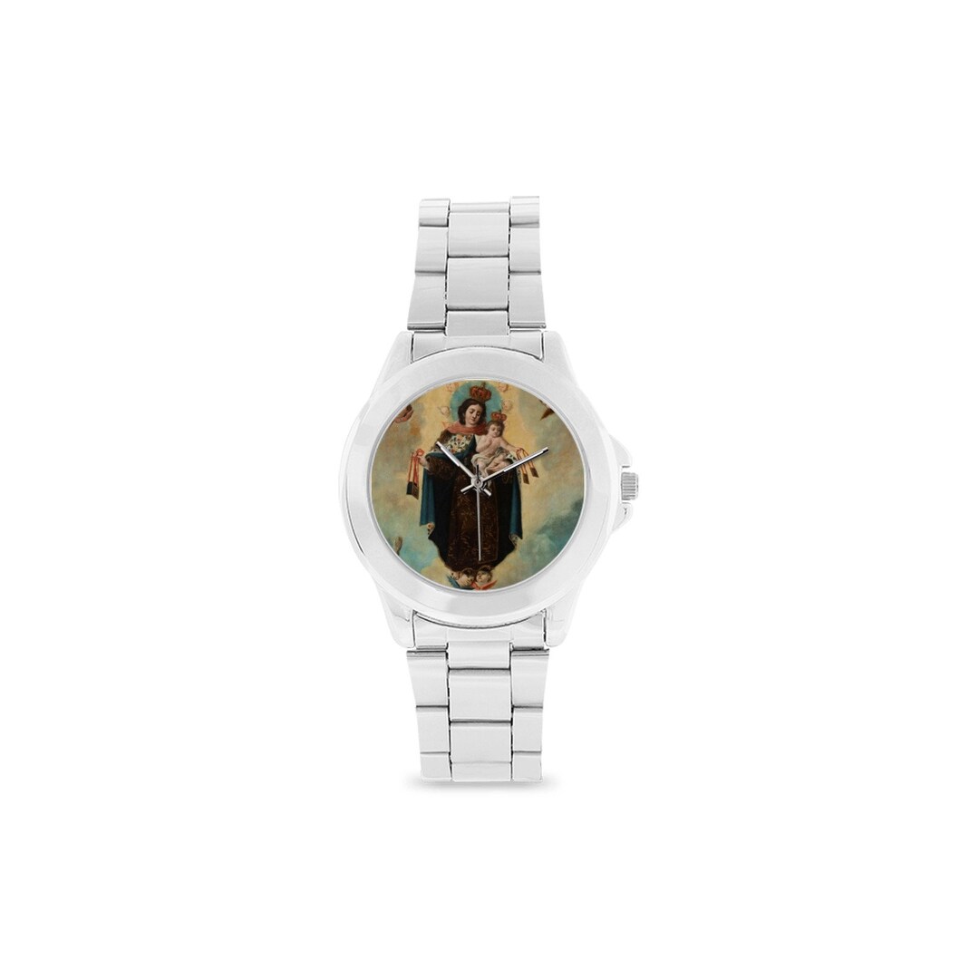 Catholic Gifts Virgen Del Carmen Wrist Watch Unisex Stainless Steel ...