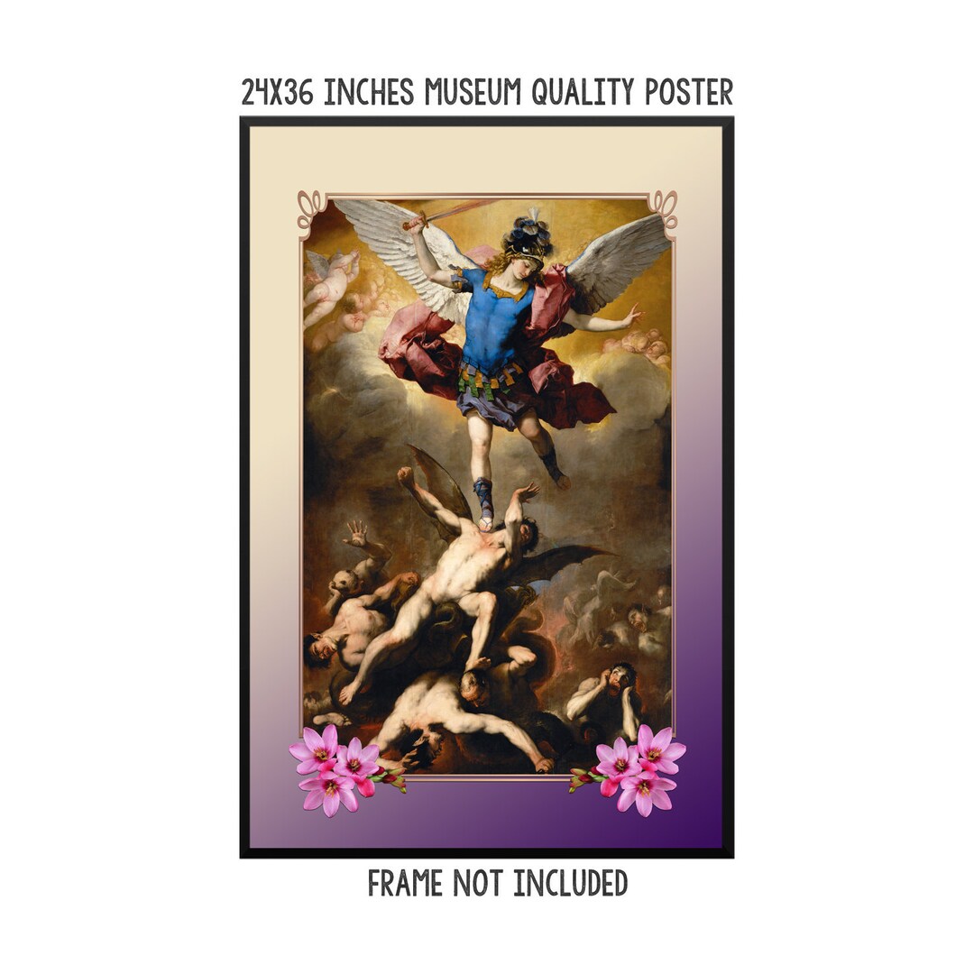 Saint Michael Poster - Museum Quality - St Michael the Archangel by ...