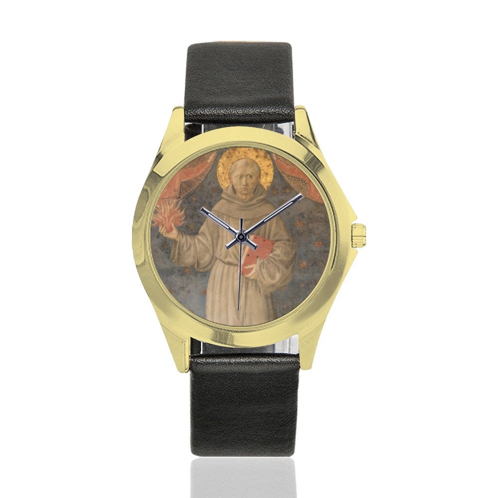 Wrist Watch - Saint Anthony of Padua - Unisex Leather Watch - Religious ...