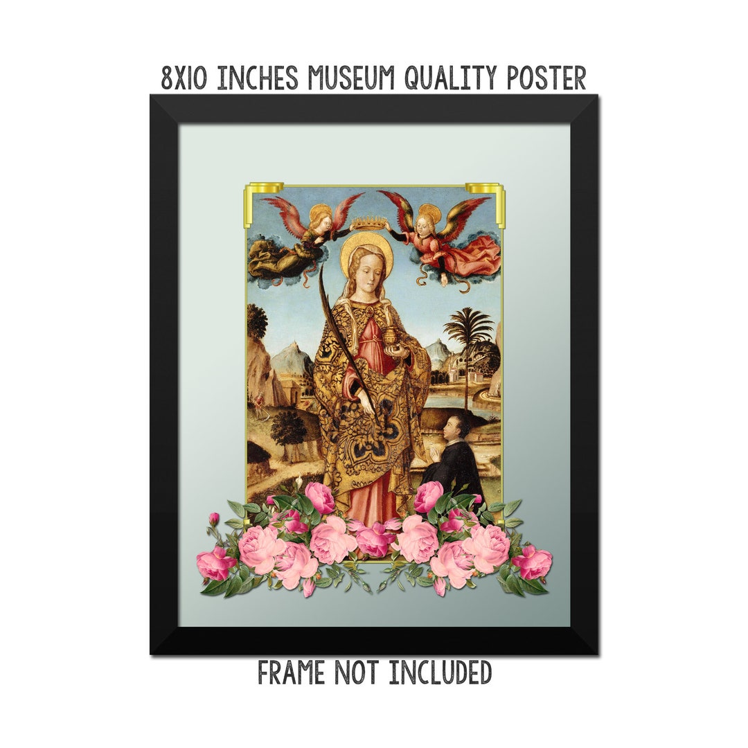 Saint Lucia - Saint Lucy Poster - Reinassance Art - Catholic Saints ...