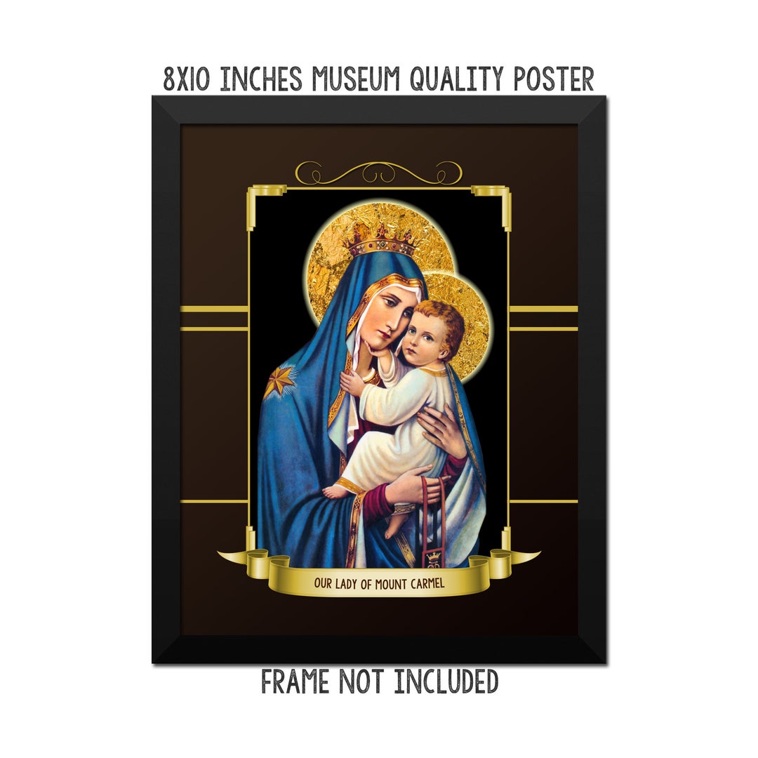 Catholic Wall Art - Our Lady of Mount Carmel - Religious Poster ...
