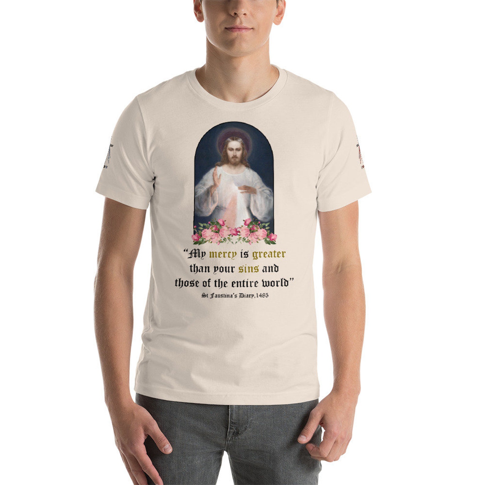 Catholic T-shirt Divine Mercy Jesus With a Quote From the | Etsy