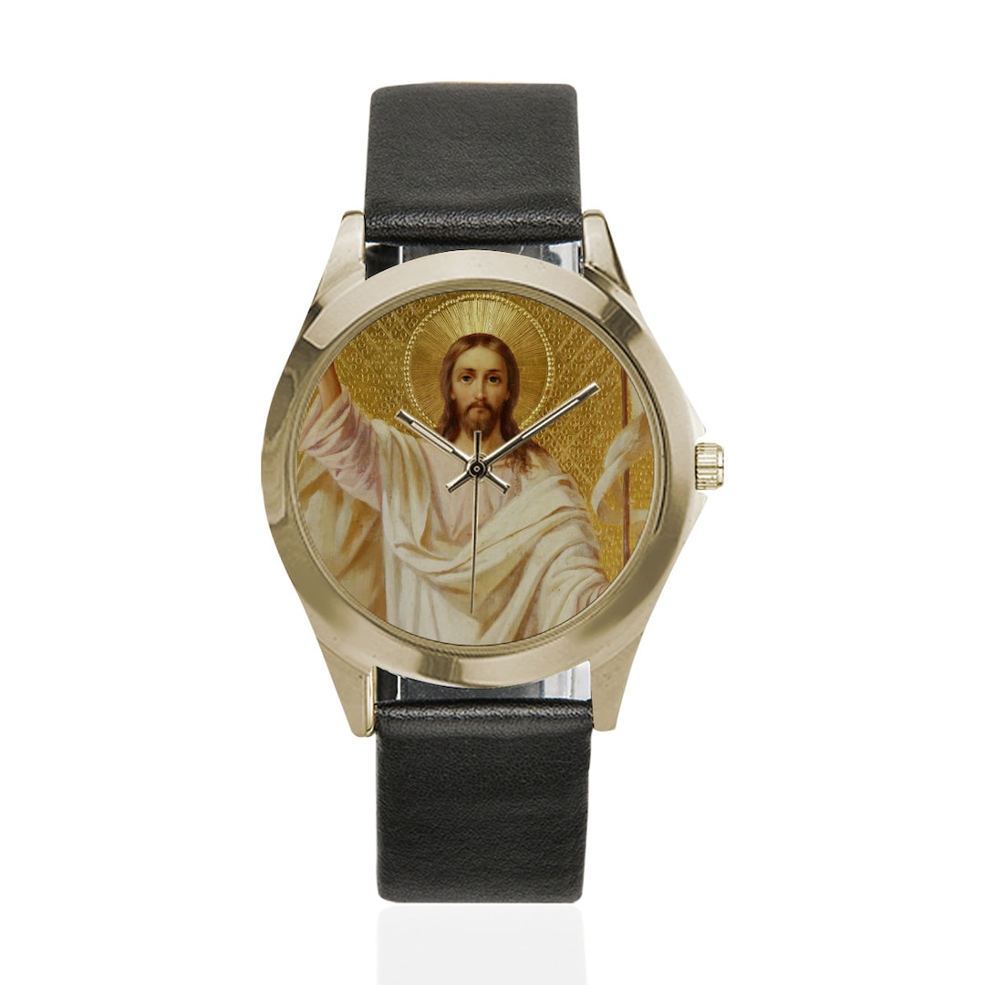 Christian Gifts the Risen Christ Unisex Leather Watch Wrist Watch ...