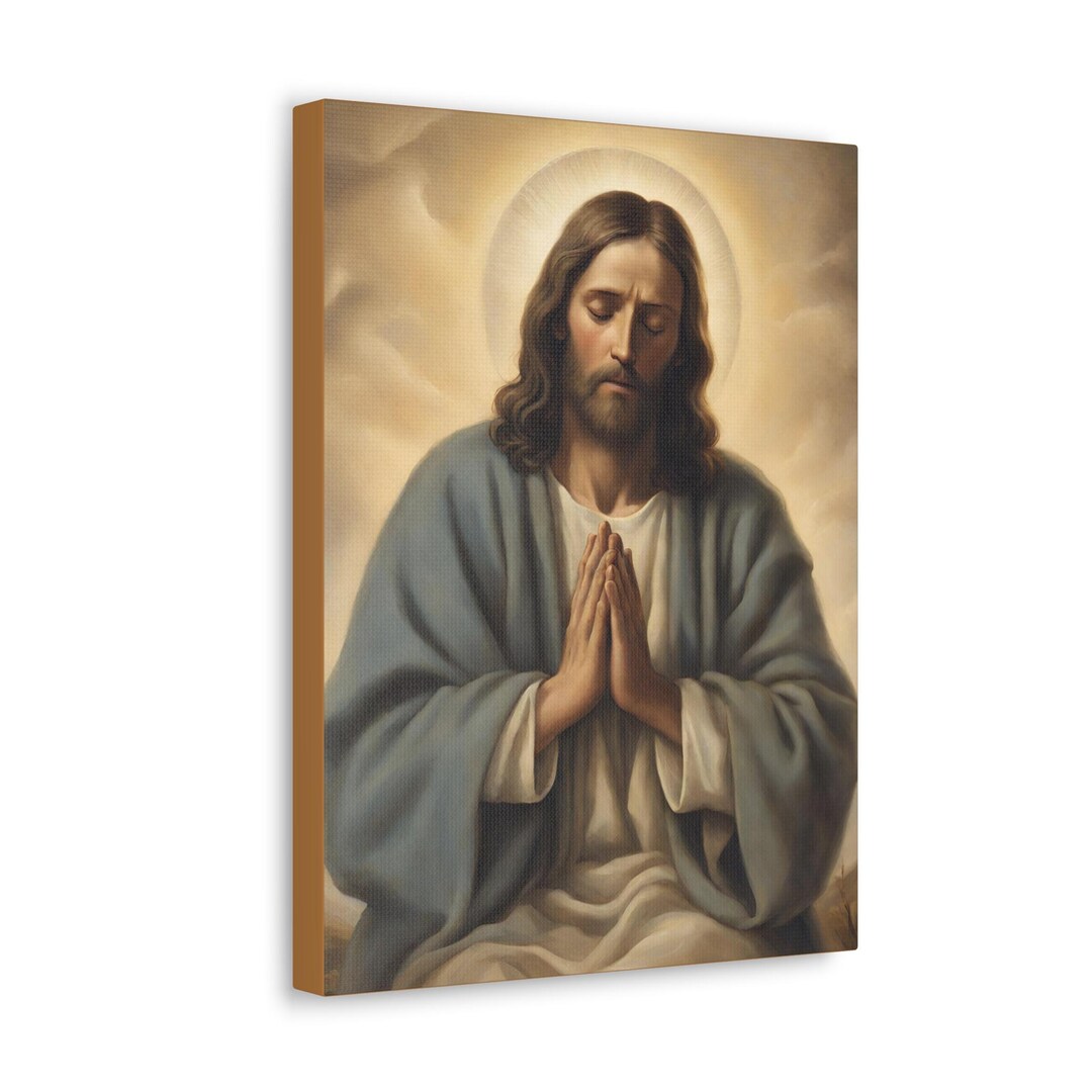 Lord Jesus Praying - Print on Canvas - Religious Gifts - Catholic Art ...