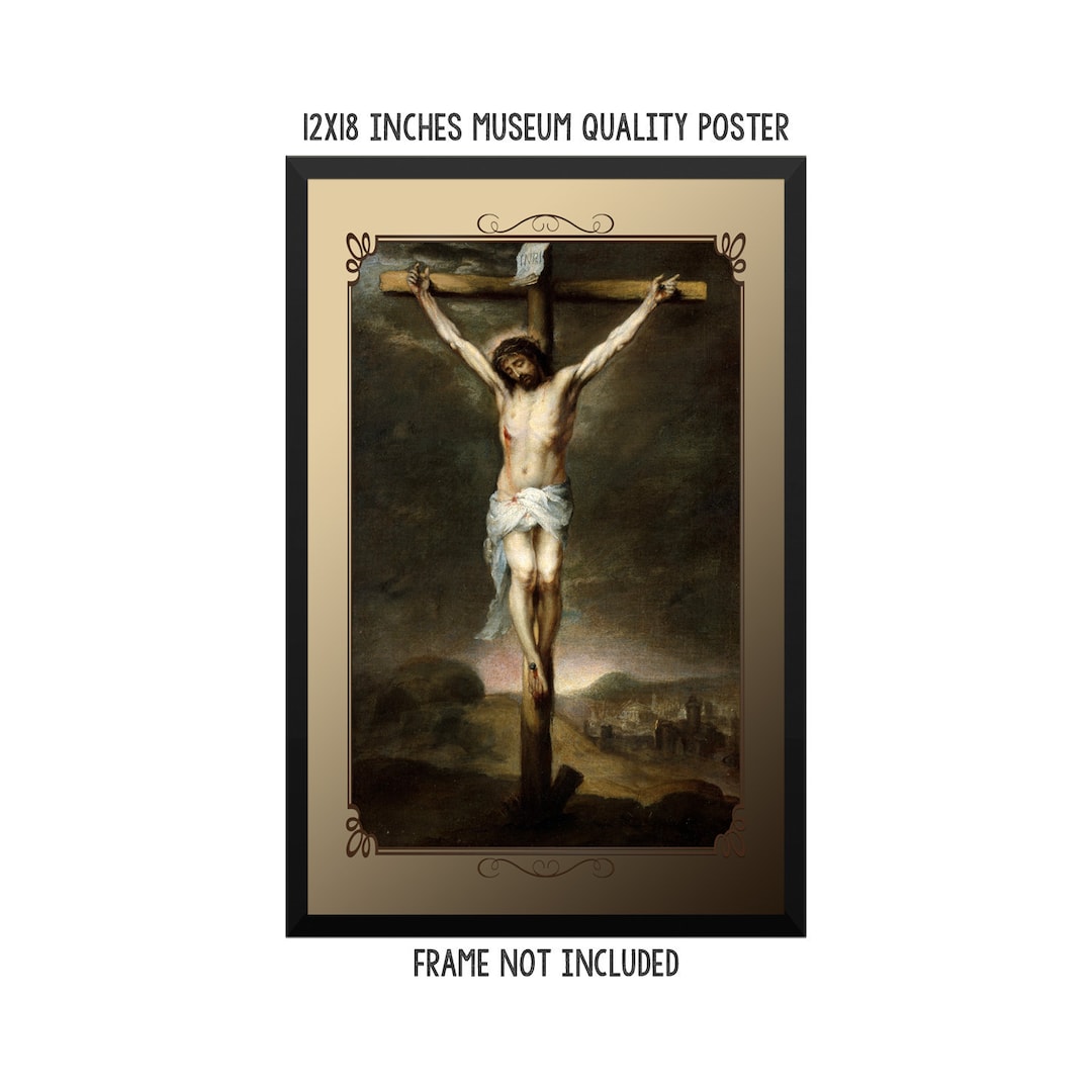 Crucifixion Poster - Jesus Crucified by Murillo - Religious Wall Art ...