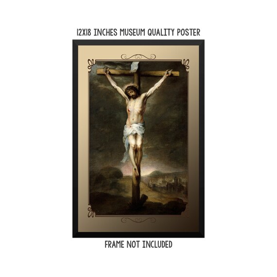 Crucifixion Poster Jesus Crucified by Murillo Religious - Etsy