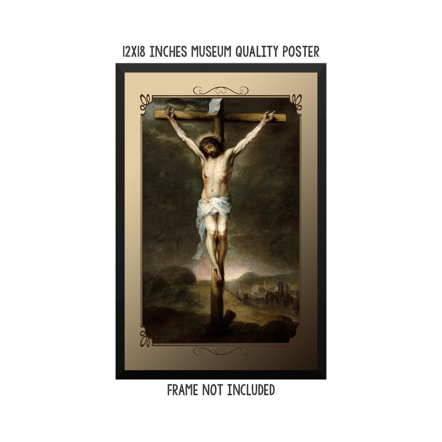 Crucifixion Poster Jesus Crucified by Murillo Religious - Etsy Australia